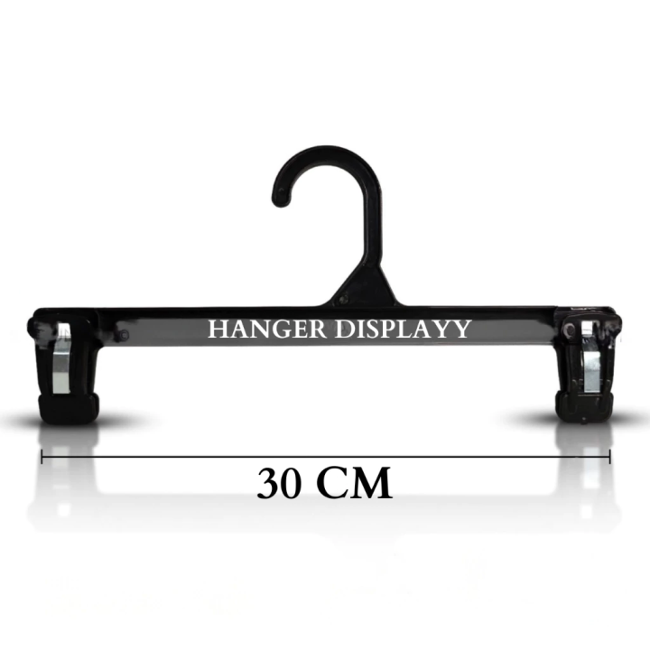 Gantungan Jepit Hitam Plastik 30 cm / Hanger Jepit Celana / Kerudung ... Gantungan Jepit Hitam Plastik 30 cm / Hanger Jepit Celana / Kerudung ...