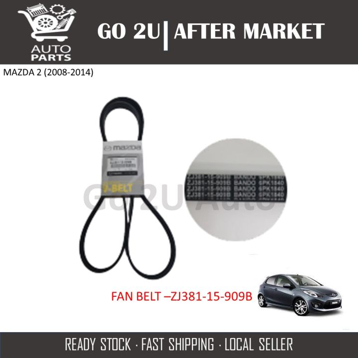 FAN BELT - ZJ381-15-909B / 6PK1840 MAZDA 2 (2008-2014) { Go2U Auto Part ...