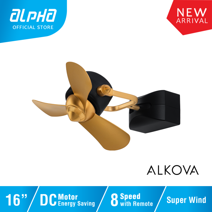 ALPHA Alkova - KONA W 16 Inch DC Motor - Wall Fan with 3 Blades (8 ...
