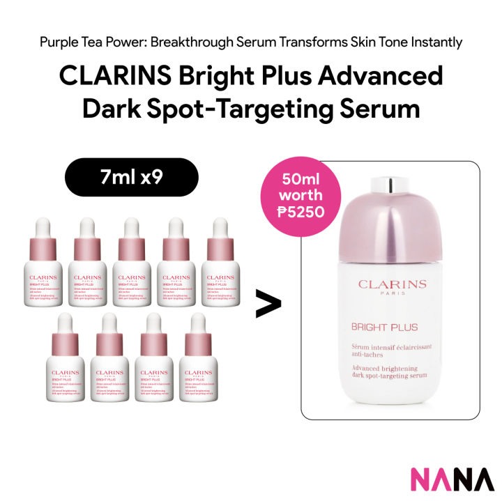 CLARINS Bright Plus Advanced Dark Spot-Targeting Serum Sample Pack (7ml ...