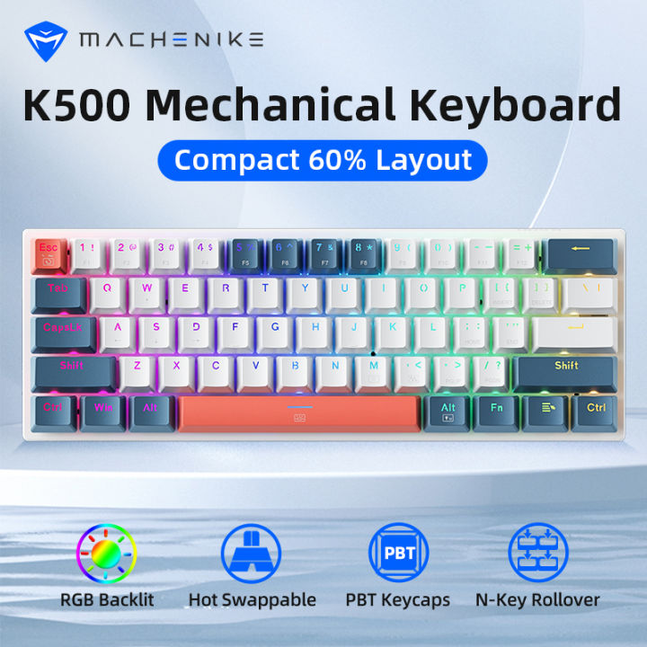 [Deliver In 72 hours]Machenike K500 B61 mechanical keyboard 60% 61 keys ...