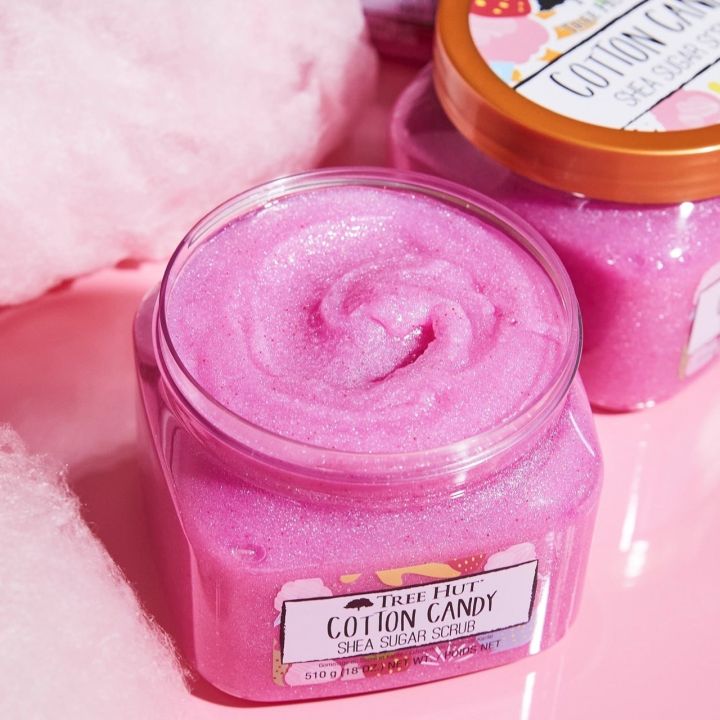 Tree Hut Cotton Candy Shea Sugar Scrub ทรีฮัท สครับน้ำตาล ขัดผิว คอตตอน