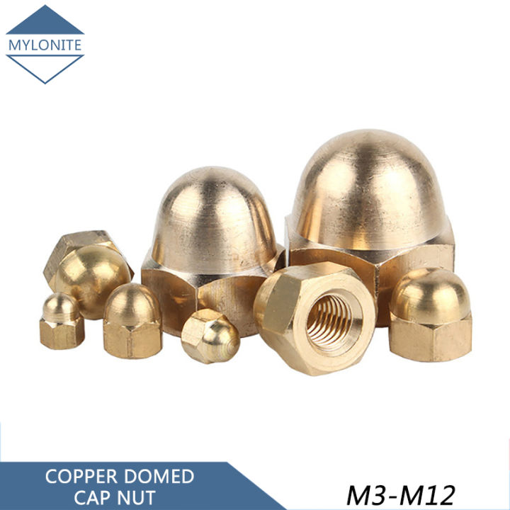 Brass Hexagon Domed Cap Acorn Nuts M3 M4 M5 M6 M8 M10 M12 Ball Head Nut ...