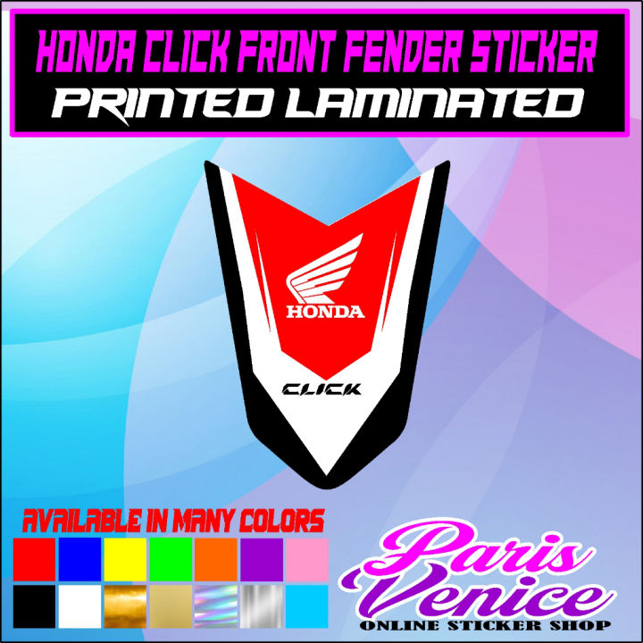 honda click front fender sticker printed laminated | Lazada PH
