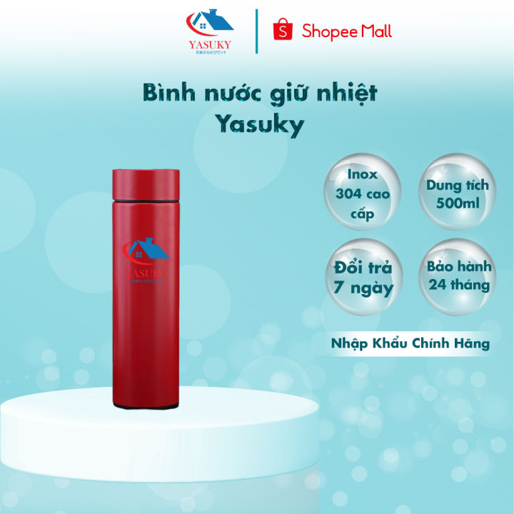 Bình nước giữ nhiệt Yasuky - Bình giữ nhiệt mini 500ml inox 304 cao cấp hàng nhập khẩu chính ...