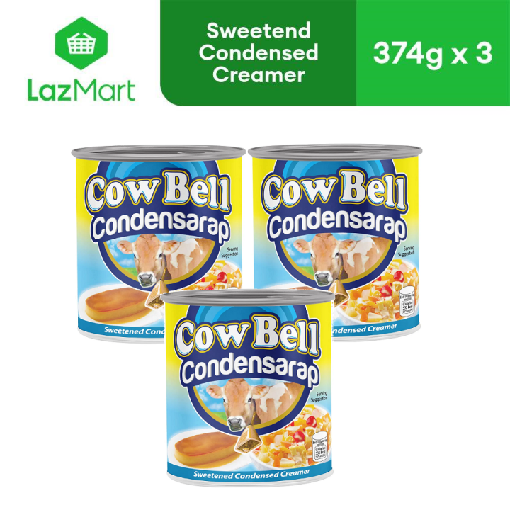 Cow Bell Condensarap Condensed Creamer 374g - Pack of 3 | Lazada PH
