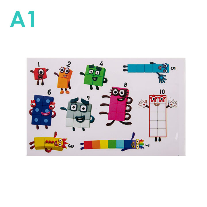 Skinye [Ready Stock] Kawayi Cute Numberblocks Stickers Toys Number ...