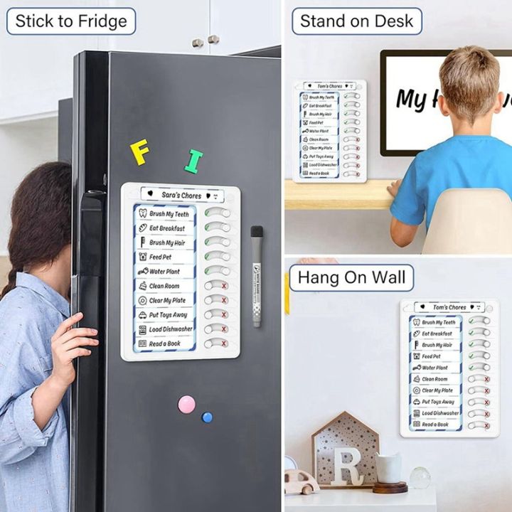 2X Erasable Chore Chart for Kids to Do List Routine Task Planning Board ... 2X Erasable Chore Chart for Kids to Do List Routine Task Planning Board ...