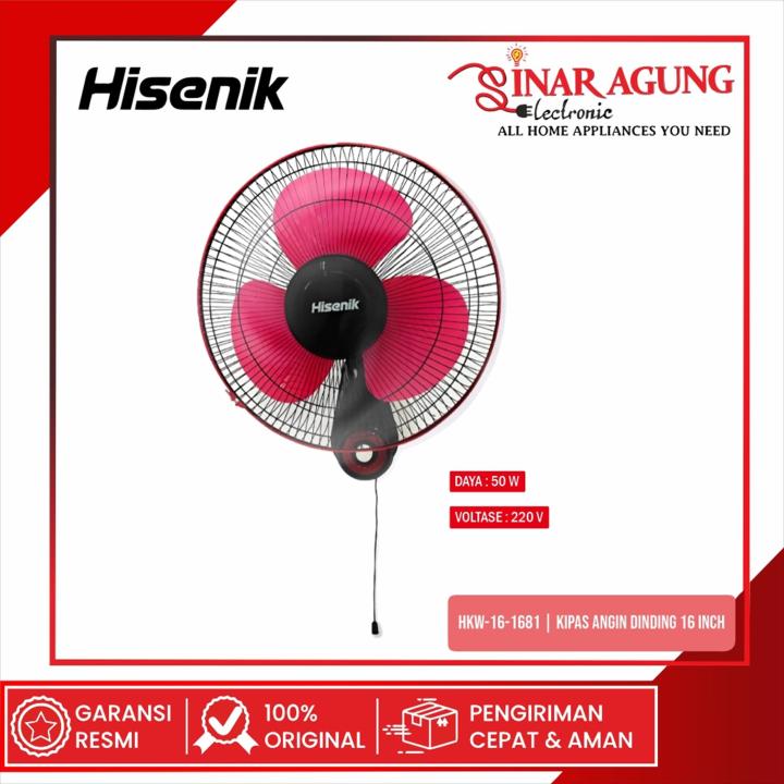 HISENIK HKW-16-1681 / HKW-16 KIPAS ANGIN DINDING 16 INCH - 100% ORI ...