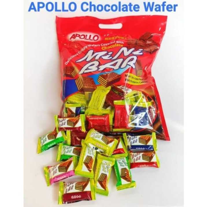 APOLLO Mini Bar Crispy Wafers Chocolate | Lazada Indonesia