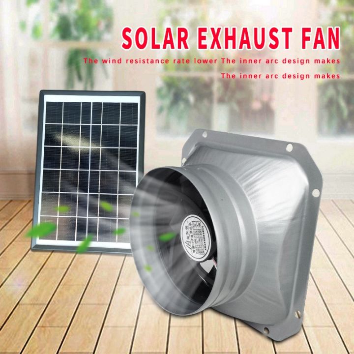 Solar 12V circular exhaust fan 4 inch 100 air duct ventilation 10cm ...