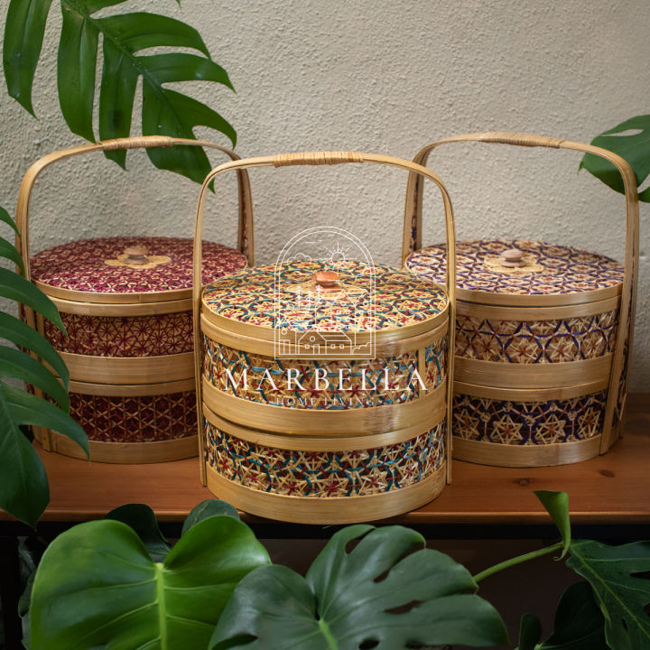 [RAYA] Marbella Originals Bamboo Basket 2 Tier Layer Traditional ...