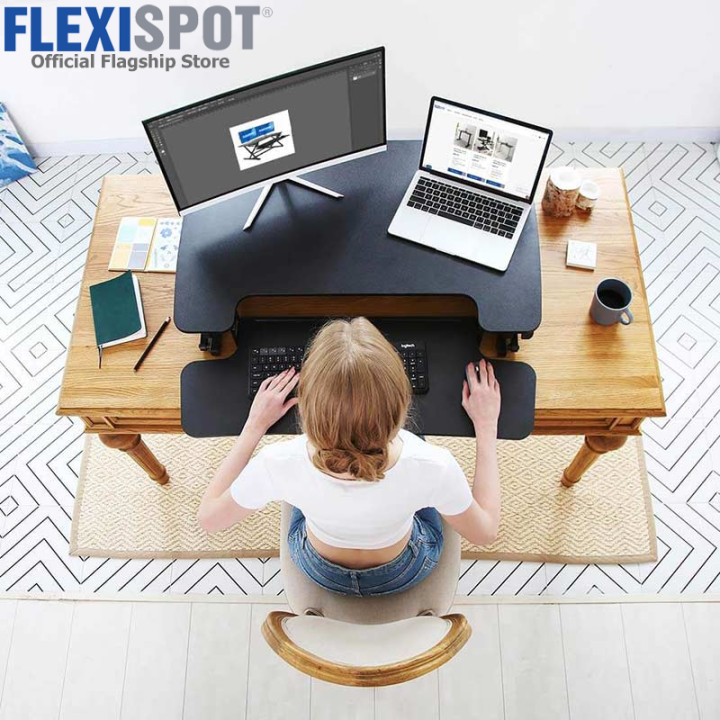 FlexiSpot M8M Standing Desk Riser 35" Adjustable Desk Converter with ...