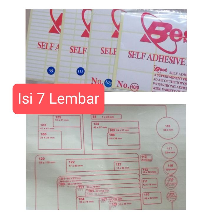 label Self Adhesive Label Harga Label undangan Isi 7 Lembar | Lazada ...