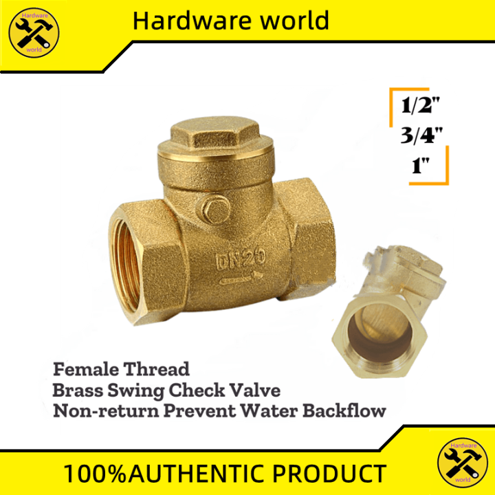 Brass Swing Check Valve 1/2" ,3/4" ,1" Female Thread Non-return | Lazada PH