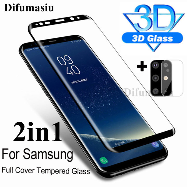 2in1 Full Coverage Matte Frosted Tempered Glass For Samsung Galaxy S21