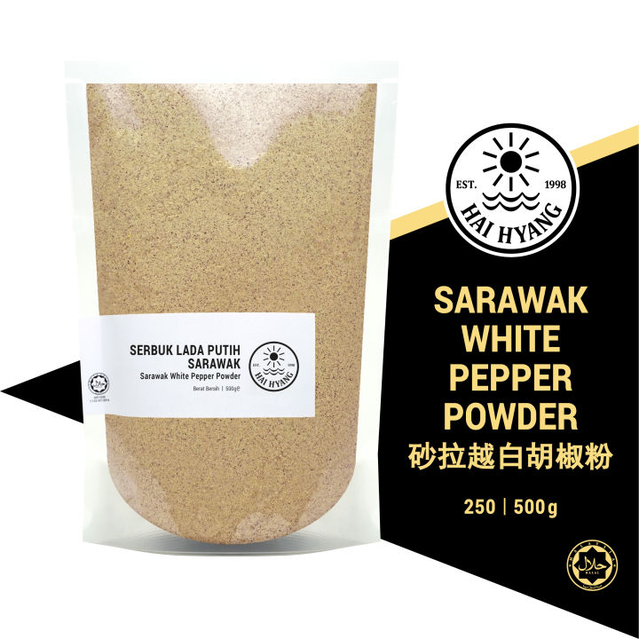 HAI HYANG | 100% PURE Sarawak White Pepper Powder 250g 500g | Serbuk ...