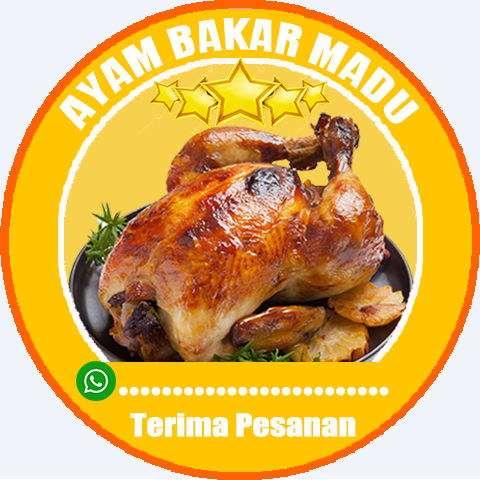 Cetak Sticker Glossy Cromo Desain Ayam Bakar- Cetak Label Kemasan Nama ...