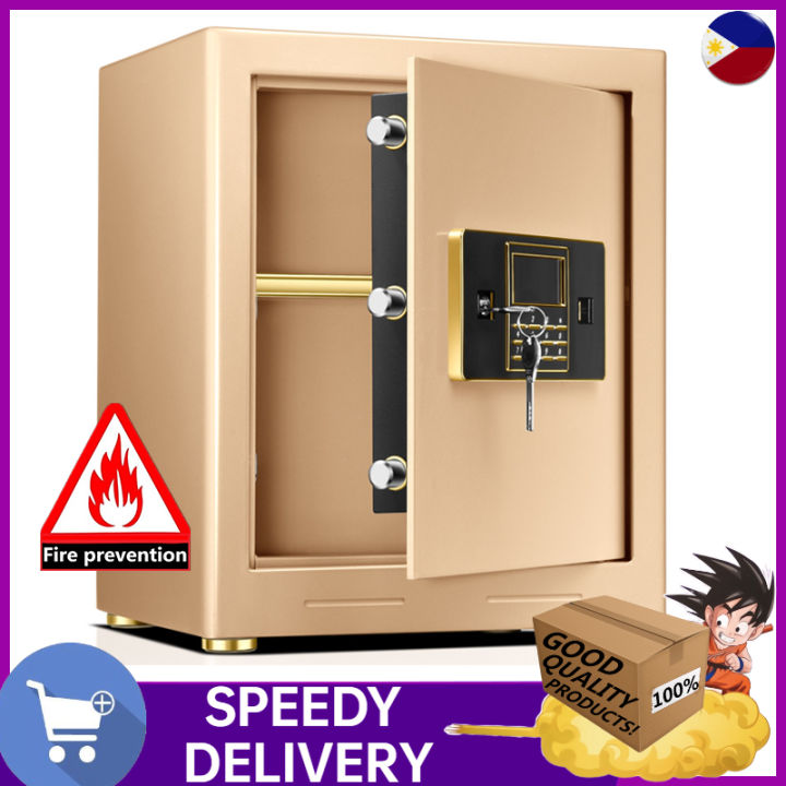 [3 Year Warranty][English Using Instruction]Luxury Digital Depository Cash Fireproof Safe Box ...