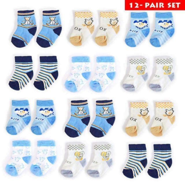 cod - 6/12 pairs baby socks set boy | Lazada PH