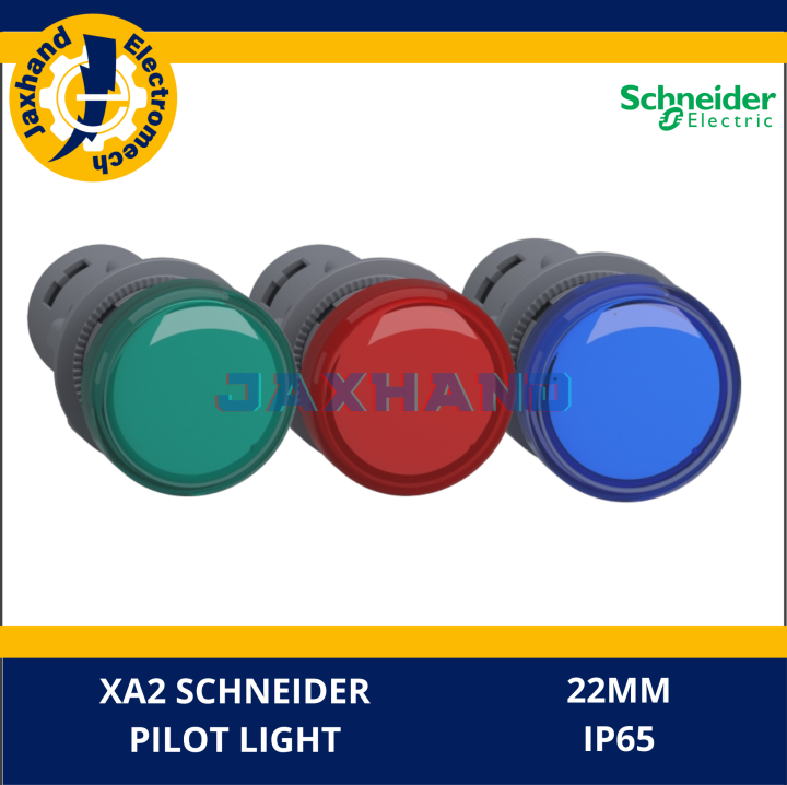 Schneider Electric XA2 Monolithic Pilot Light Green 22mm, LED 220V ...