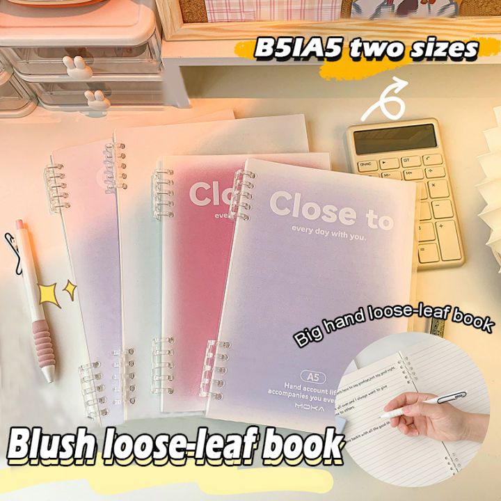 A5/B5 Aesthetic Spiral Notebook Detachable Notebook 60 Sheets -120 ...