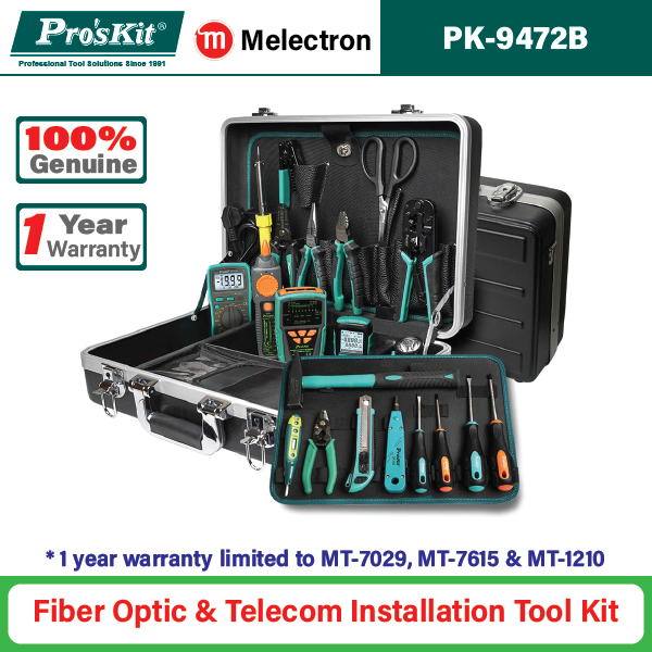 Pro'sKit PK-9472B Fiber Optic & Telecom Installation Tool Kit | Lazada