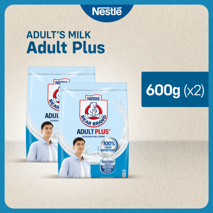 BEAR BRAND Adult Plus Milk Powder 600g - Pack of 2 | Lazada PH