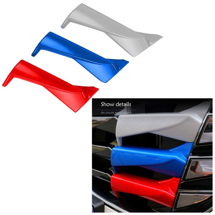 Car Front Hood Billet Grille Sticker Trim Garnish Strips Cover Frame ...