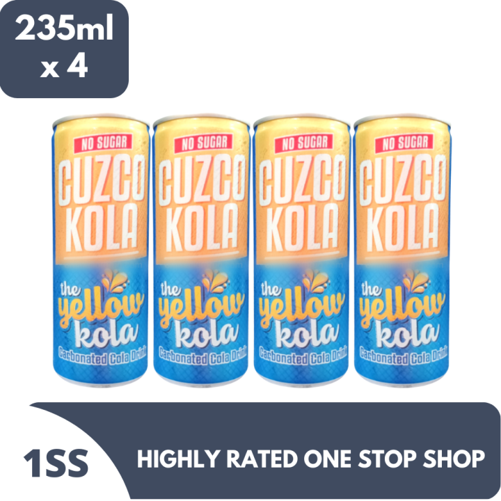 Cuzco Kola The Yellow Cola No Sugar 235ml x 4 | Lazada PH