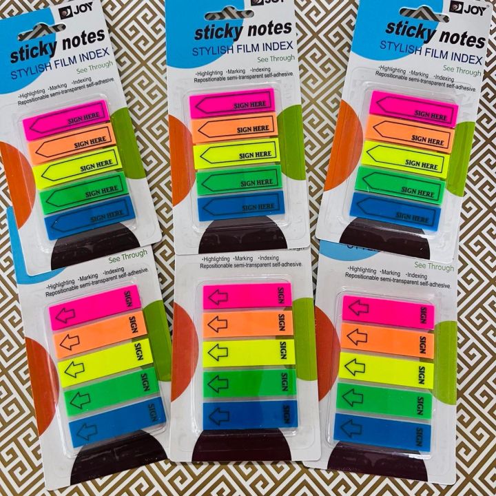 JOY SIGN HERE STICKY NOTES STYLISH FILM INDEX (125 sheets/pack) SOLD ...