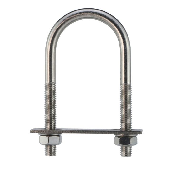 (Style.) M10 M12 U Bolt 304 Stainless Steel Fillet U-clip With Baffle ...