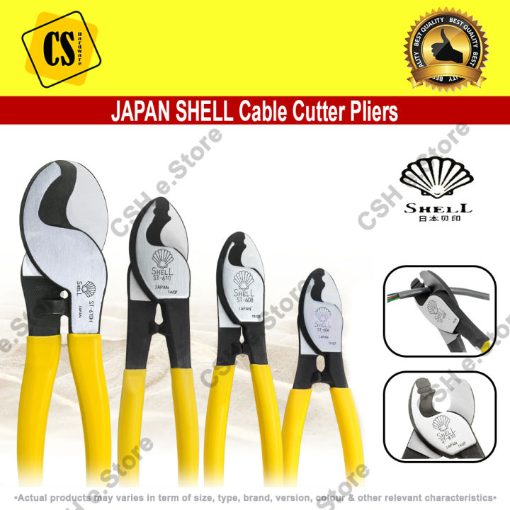 Japan SHELL Cable Cutter Pliers Electrical Wire Cutting Side Snips ...