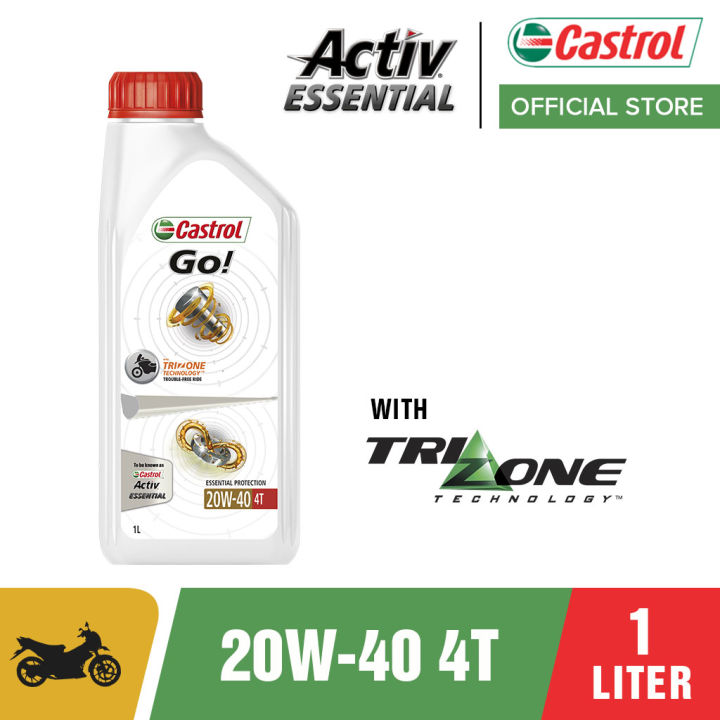 Castrol ACTIV Essential 20W-40 4T Engine Oil 1L | Lazada PH