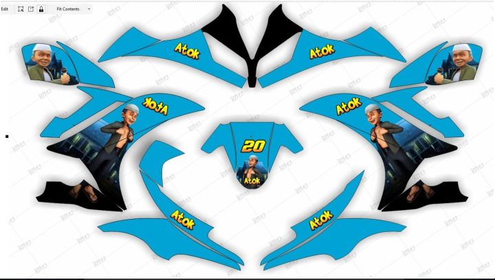 Decal Stiker r15 v2 Sticker keren custom Full Body motif tok dalang ...