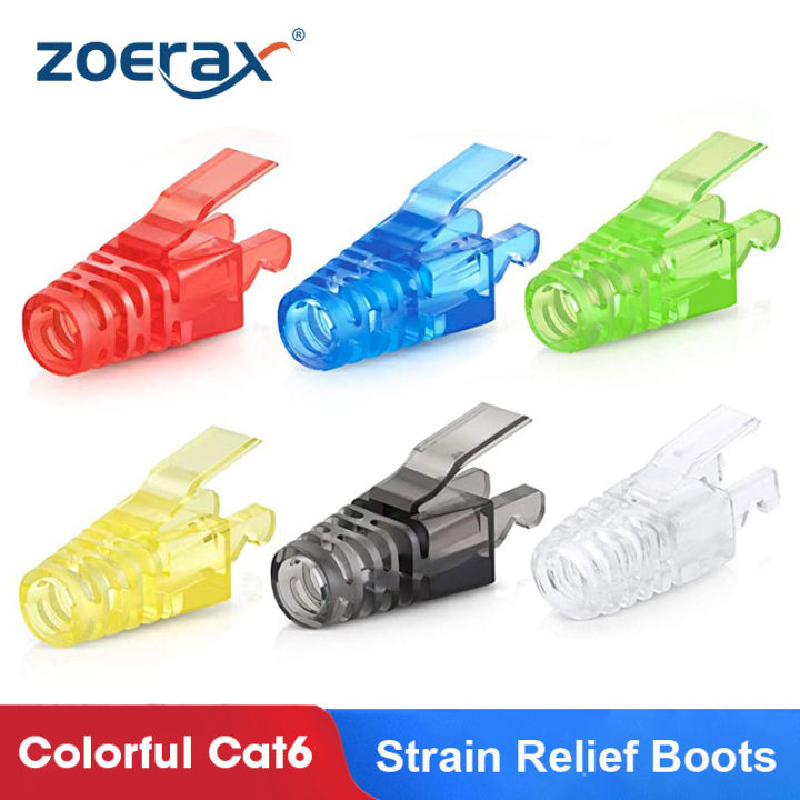 ZoeRax Colorful RJ45 CAT6 Strain Relief Boots Connector for Standard ...