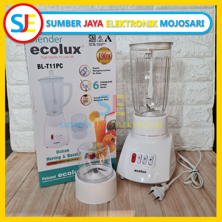 Blender Ecolux BL-T11PC / Blender Gelas Plastik 2 in 1 | Lazada Indonesia