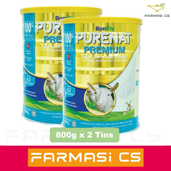 Bonlife Purenat Premium Pure Goat Milk Powder 800g x 2 (TWIN) EXP:05/2027 [ BonLife, Susu Tepung ...