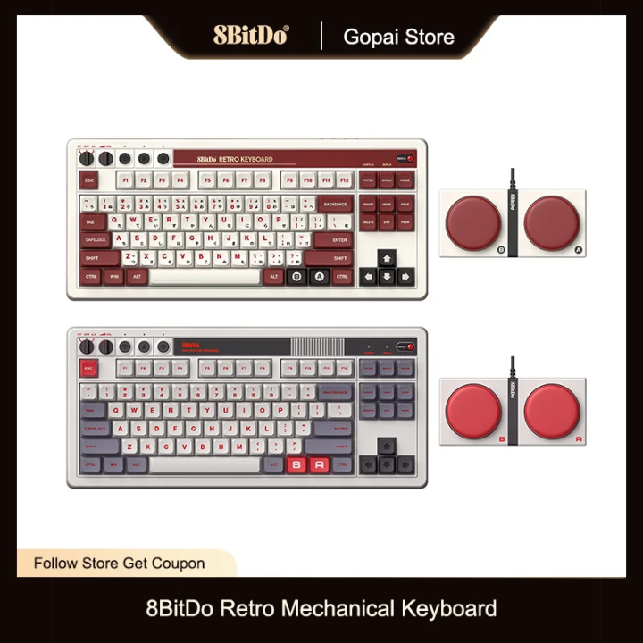 【In Singapore】8Bitdo Retro Mechanical Keyboard Bluetooth 2.4G USB-C Hot ...