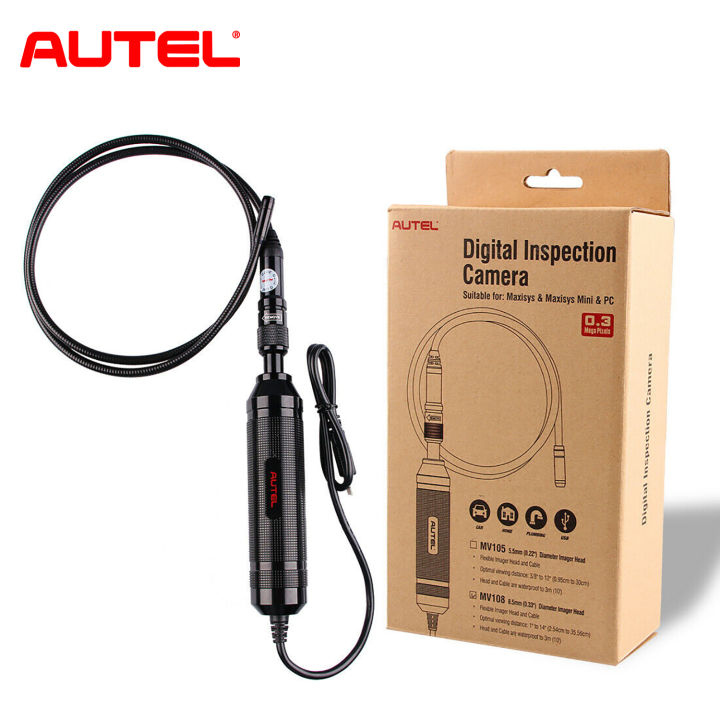 2025 New Autel MaxiVideo MV108S Inspection Camera,8.5mm Diameter Video ...