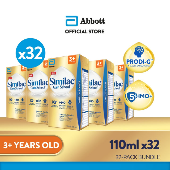 BEST- Similac GainSchool Ready to Drink Vanilla 110ML Bundle of 32 For ...