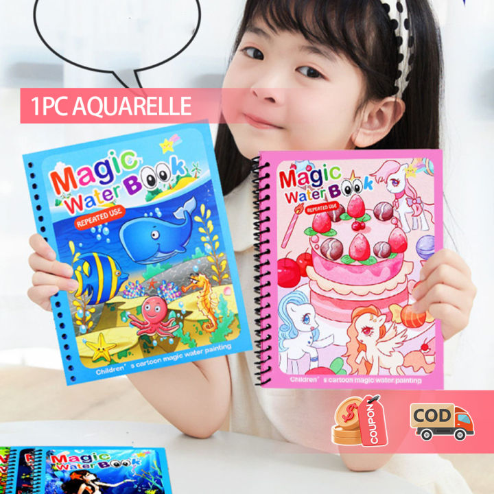 Aikoky Drawing Book with pen Magic Water Drawing Book reusable magic ...