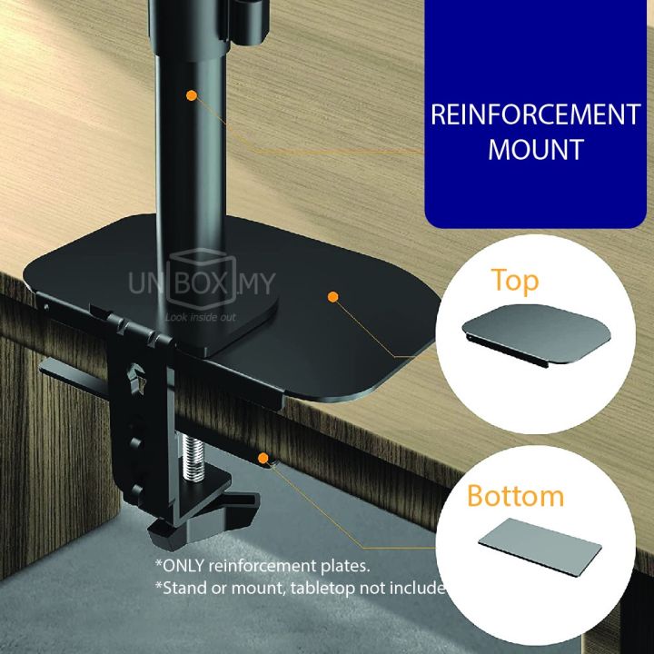 Monitor Arm Reinforcement Plate แผ่นรองขาหนีบจอ กันรอยโต๊ะ แผ่นยึดเหล็ก ...