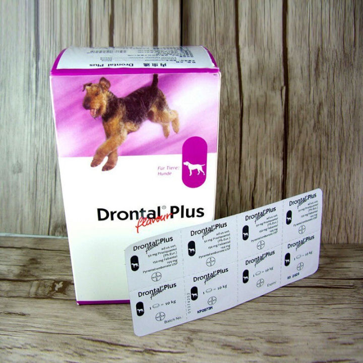 Drontal Plus 1 Tablet Tasty Dewormer Tablet for Dogs (No Box) Pet ...