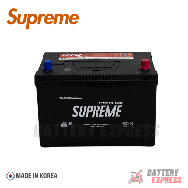 Supreme 3SM / N70L Battery (Made in Korea) Premium Maintenance Free Car ...