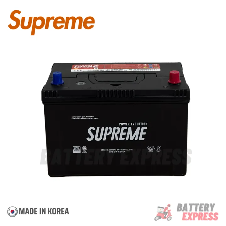Supreme 3SM / N70L Battery (Made in Korea) Premium Maintenance Free Car ...