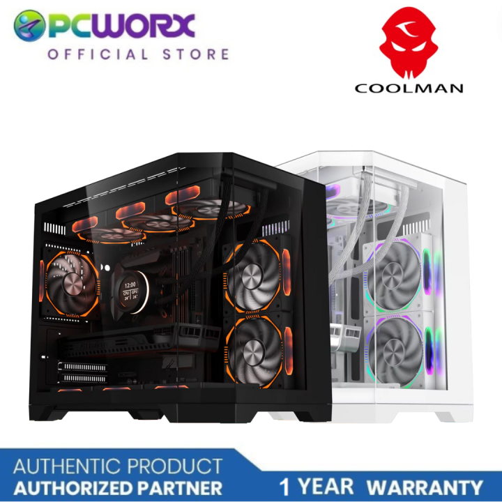 Coolman Spectra M-ATX Gaming PC Chassis - Black/White | Gaming PC ...