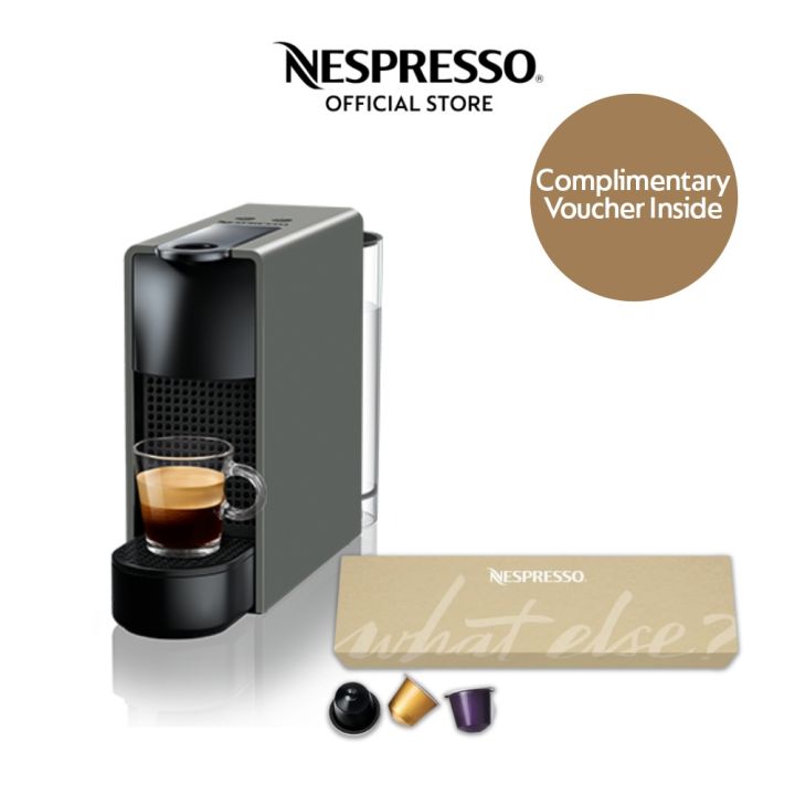 Nespresso® Essenza Mini Grey Coffee Machine with Nespresso Coffee ...