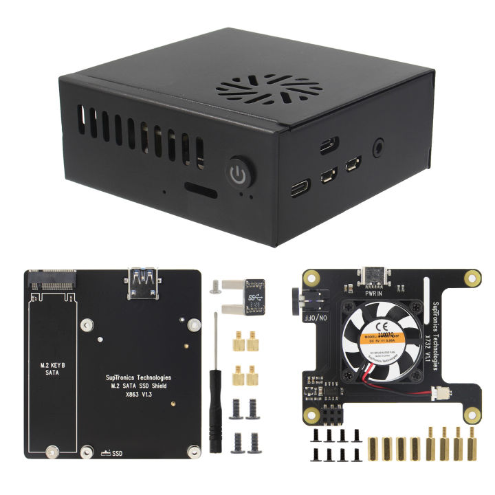 Raspberry Pi 4b X863 M.2 Ngff Sata Ssd Storage Nas Kit For Raspberry Pi ...
