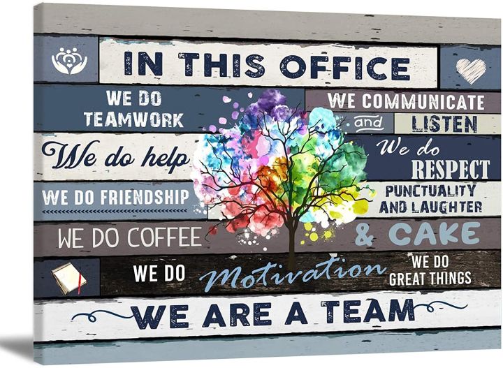 Inspirational Wall Art For Office Motivational Teamwork Poster Office ...